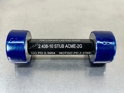Hemco 2.438-10 STUB ACME 2G Thread Gage Set Plug GO / NOGO 2.438 10 | eBay
