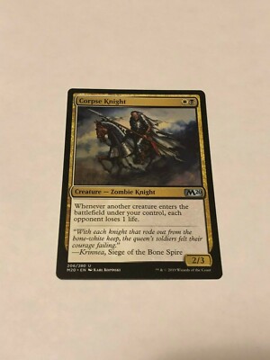 MTG MISPRINTED 2/3 CORPSE KNIGHT CORE SET 2020 M20 | eBay