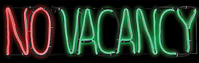 No Vacancy Neon Sign Flickering Animated Prop Light Glow Halloween ...