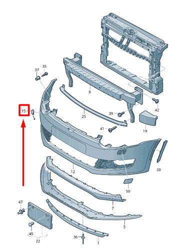 NEW VW POLO 6R, 6C FRONT BUMPER TRAILER TOW CAP COVER 6R0807241BGRU ...