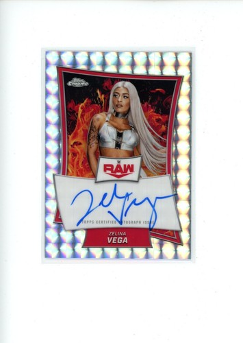 2025 Topps Chrome WWE Zelina Vega #RBA-ZEL Red Brand Geometric ...