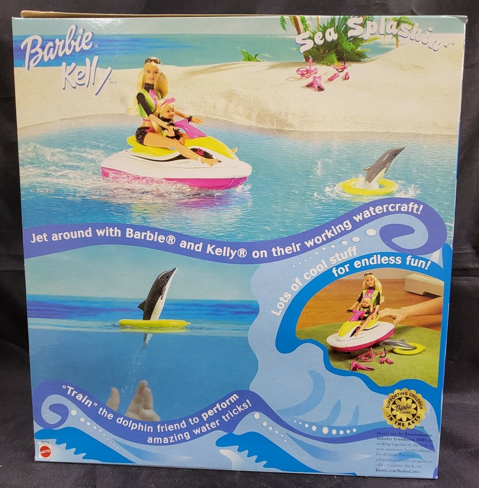 Sea Splashin' Barbie & Kelly Doll with Watercraft Mattel #1325 NEW NRFB ...