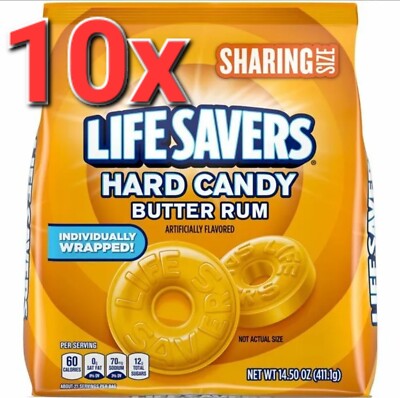 10x Lifesavers Hard Candy Butter Rum Sharing Size 14.5oz | eBay
