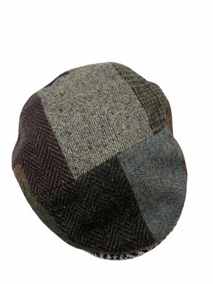 Jonathan Richard Ireland Wool PatchWork Tweed Cabbie Newsboy Gatsby Hat ...