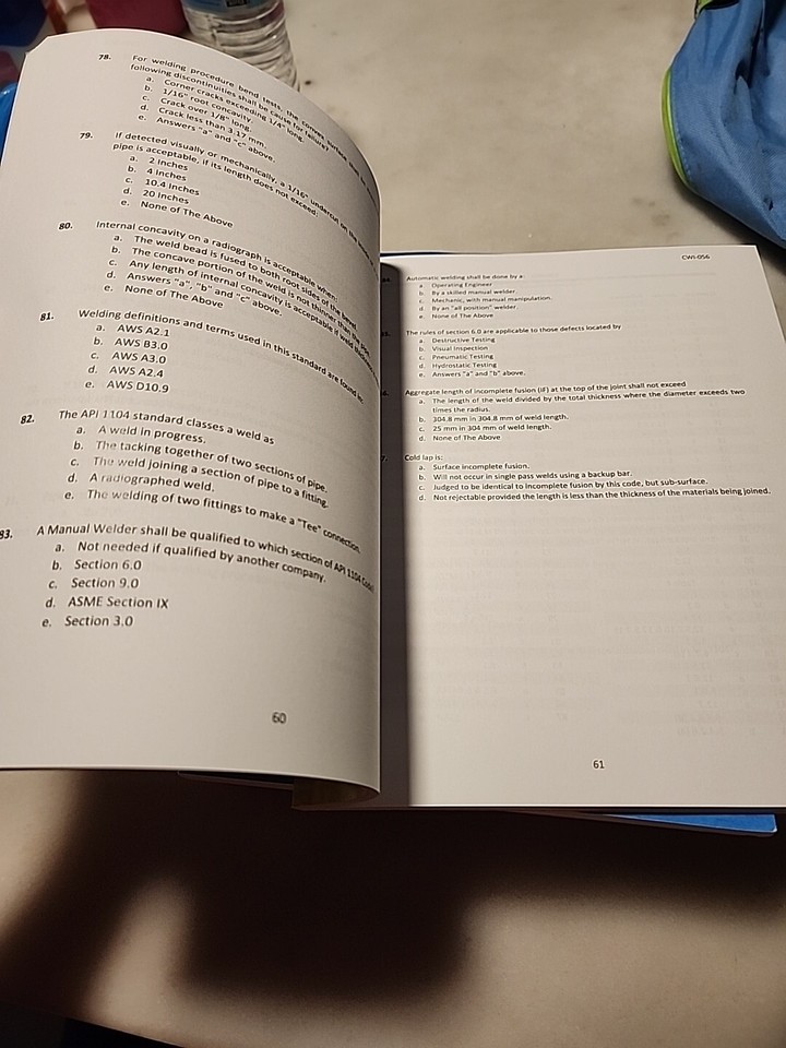 Cwi Welding Books All Welding Inspection Books For Cwi | eBay