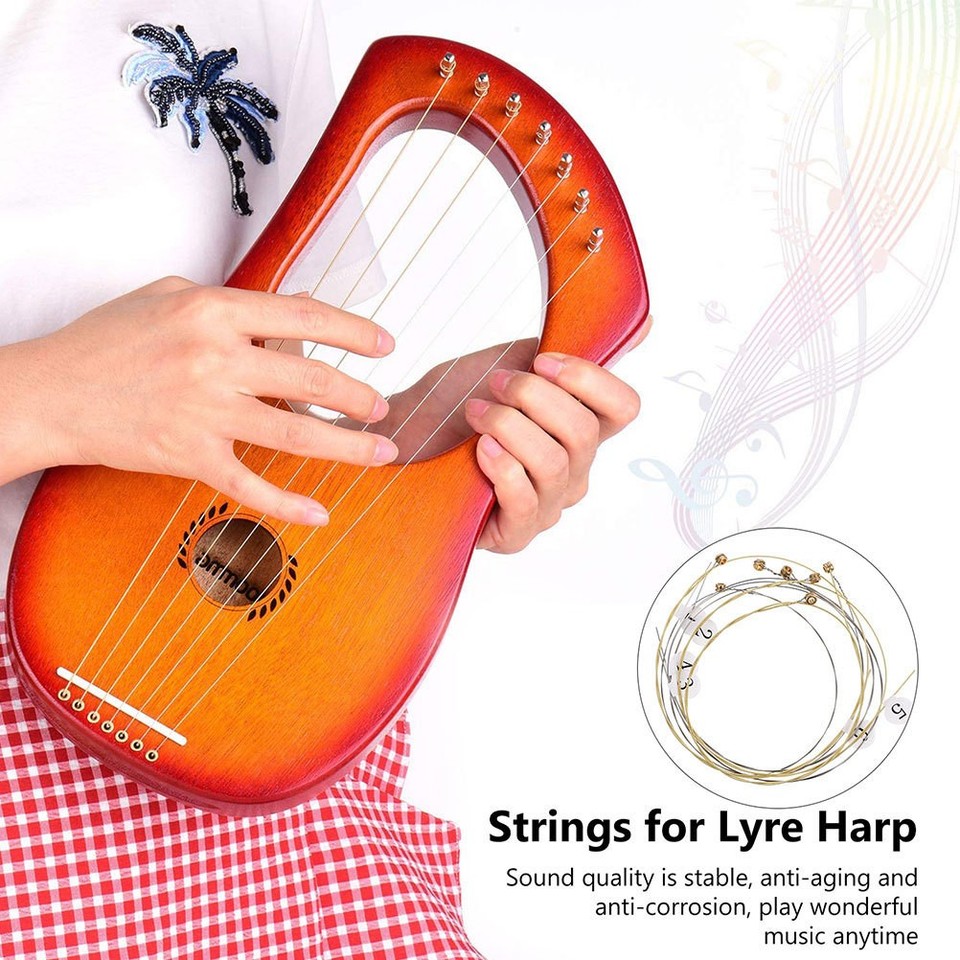 19 Pcs Lyre Replacement Accessories Harp-strings Musical Instrument ...