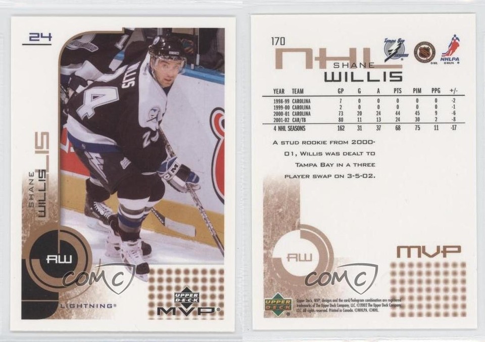 2002-03 Upper Deck MVP Shane Willis #170 0a0 | eBay