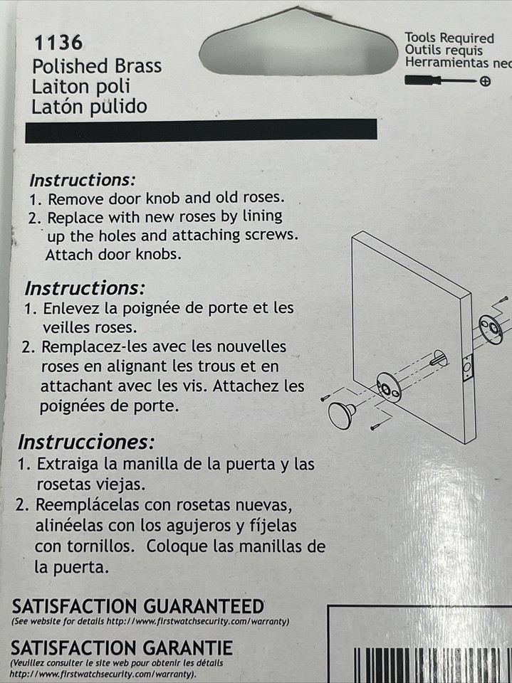 First Watch Door Knob Roses Pair (2) Brass Rosettes 2.5" 1136 | eBay