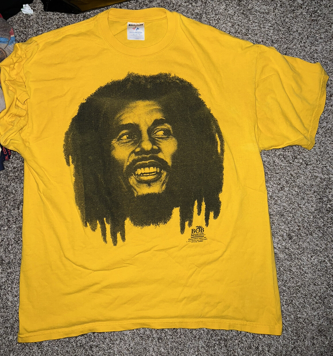 Bob Marley Yellow T Shirt Rare Officially Licensed Me… - Gem