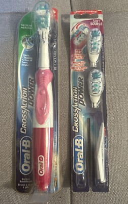 ORAL-B Cross Action Power electric ToothBrush+2 Replacement Heads | eBay