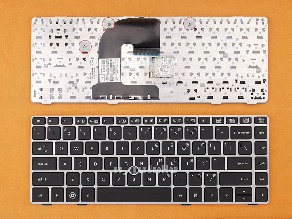 New for HP Probook 6460b 6465b 6470b 6475b Keyboard US QWERTY Silver ...