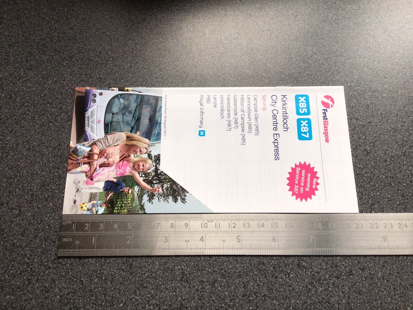 First Glasgow Scottish Bus Group Rte X85 X87 Timetable August 2017 ...