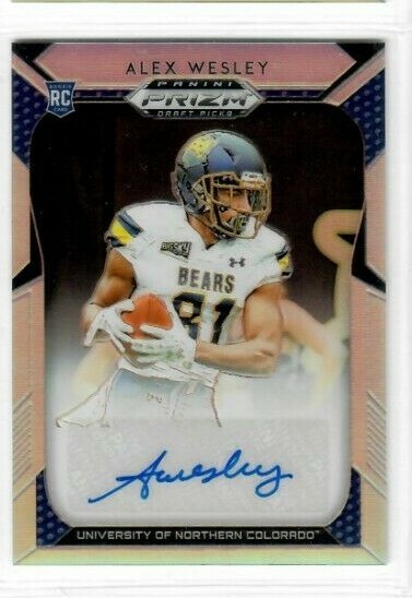 ALEX WESLEY 2019 Panini Prizm Draft Picks AUTO RC SILVER #294 N ...