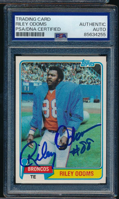 1981 Topps #307 Riley Odoms signed auto autograph PSA/DNA centered ...