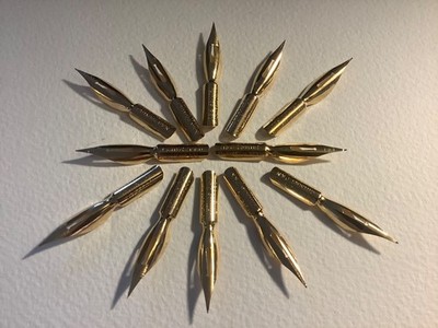 Vintage Dip Pen Nibs x 12 'Chimes' of Liverpool Pens Nibs Excellent NOS ...