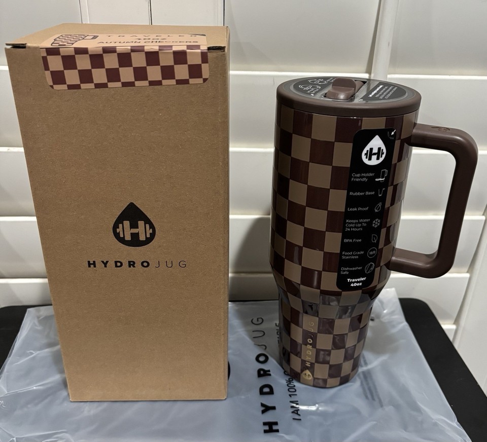 Hydrojug Fall Collection Autumn Checkers 40oz Traveler Water Bottle ...