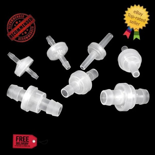 Plastic One Way Check Valve Inline Non Return Fuel Gas Liquid Water Air ...