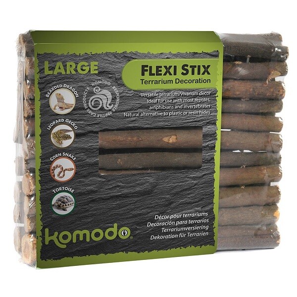 Komodo Flexi Stix Vivarium Bendy Sticks Reptile Decor Tunnel / Bridge ...