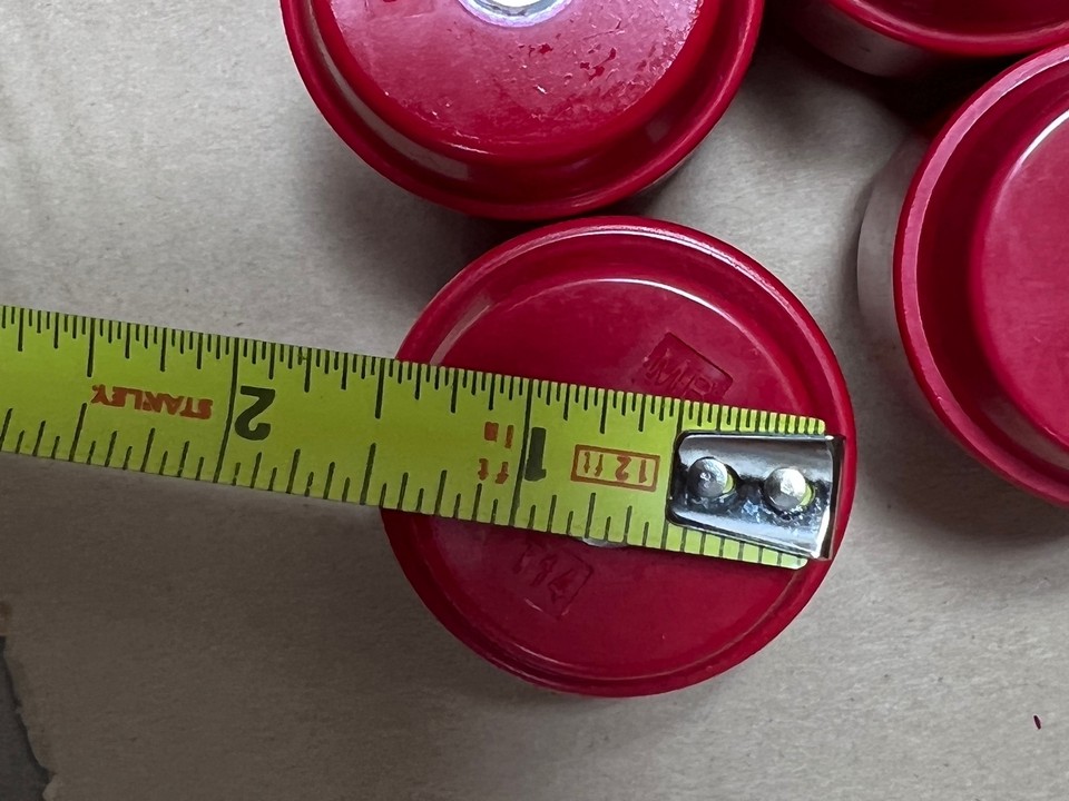 10x Pack Lot Glastic 2" Red Electrical Round Ceramic Standoff ...