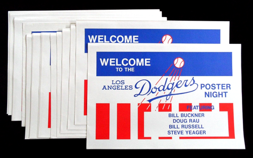 orig./MINTY!!! 1975 Los Angeles Dodgers *Poster Night* LOT X 18 ...