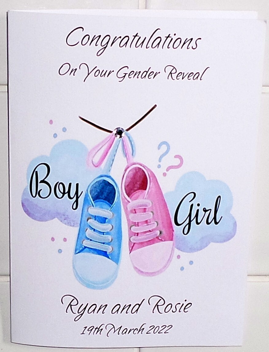 Gender Reveal Card Ideas Gender Reveal Party Invitation Card In