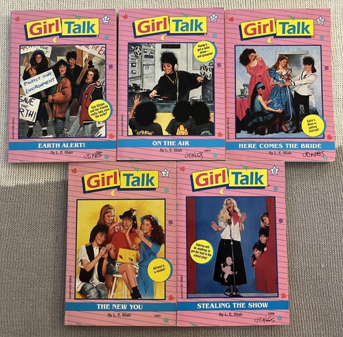 Lot of 5 Girl Talk Books by L.E. Blair #3,8,14,15,16 (1990) | eBay