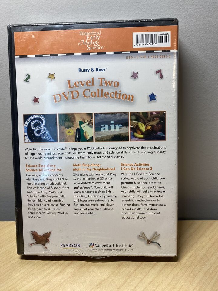 New Sealed Rusty & Rosy Level Two DVD Collection Waterford Early Math ...