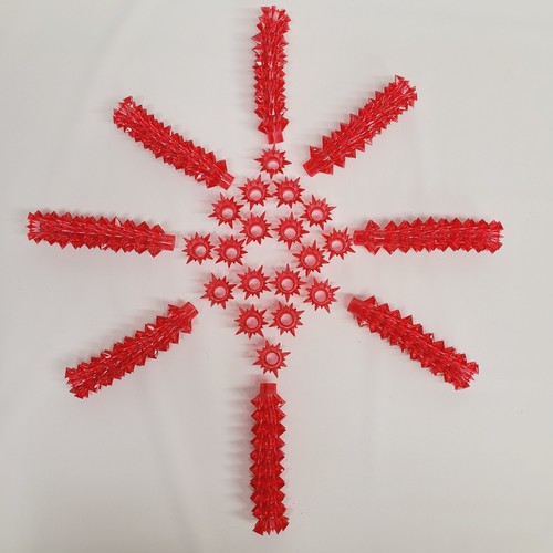 98 pcs Red Starburst Atomic Star Mini String Christmas Light Covers ...