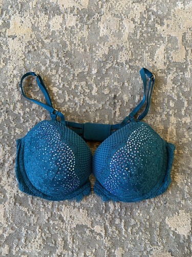 Victoria’s Secret Very Sexy Push Up Bra Size 34D Blue Bling | eBay