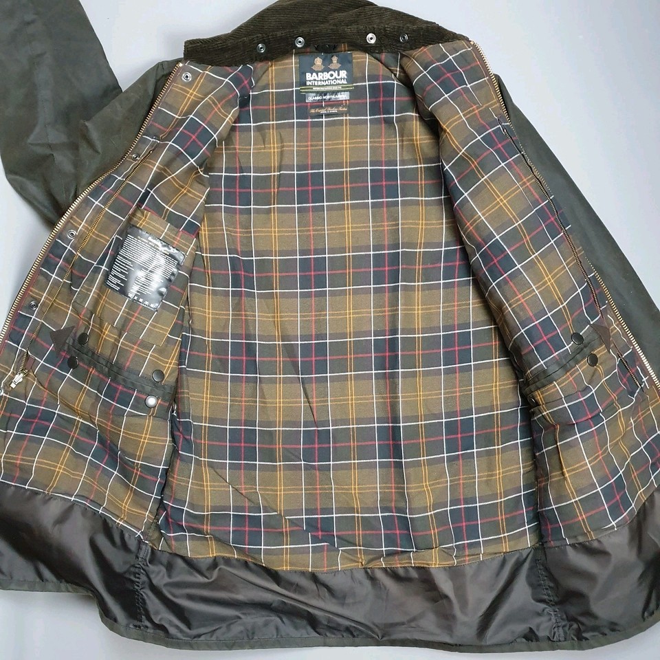 Barbour Classic Northumbria Wax Jacket Medium Olive Green Rain Coat C40 | eBay UK