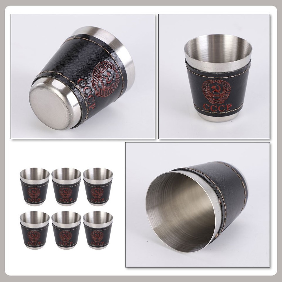 6 Pcs Portable Metal Cup Camping Small Stainless Steel Cups Mini | eBay ...