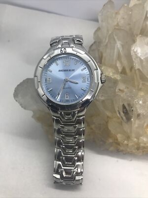 Unisex Vintage Anchor Blue Quartz Watch with New Battery | eBay