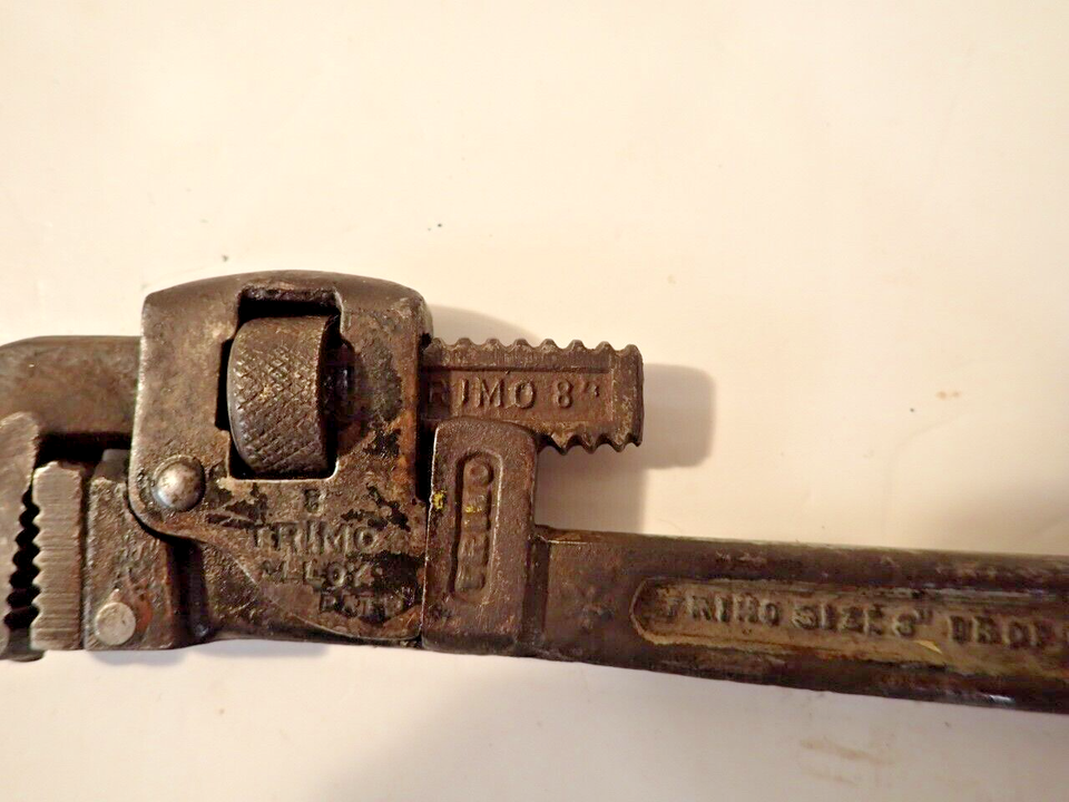 Antique TRIMO 8" Pipe /Monkey Wrench made in USA | eBay