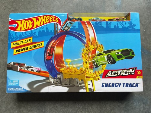 Hot Wheels Action Energy Track Multi Car Power Loops - Includes 3 Cars ...