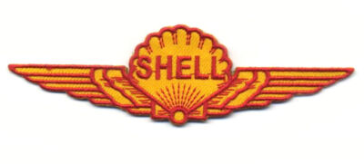 shell wings patch badge gasoline motor oil service station hot rod drag ...