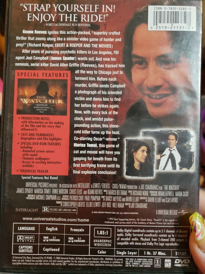 The Watcher (DVD, 2001) 25192113727 | eBay