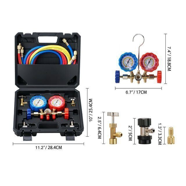 HVAC R134A Manifold Gauge Set Automotive A/C Manifold Gauge Set for R22 ...