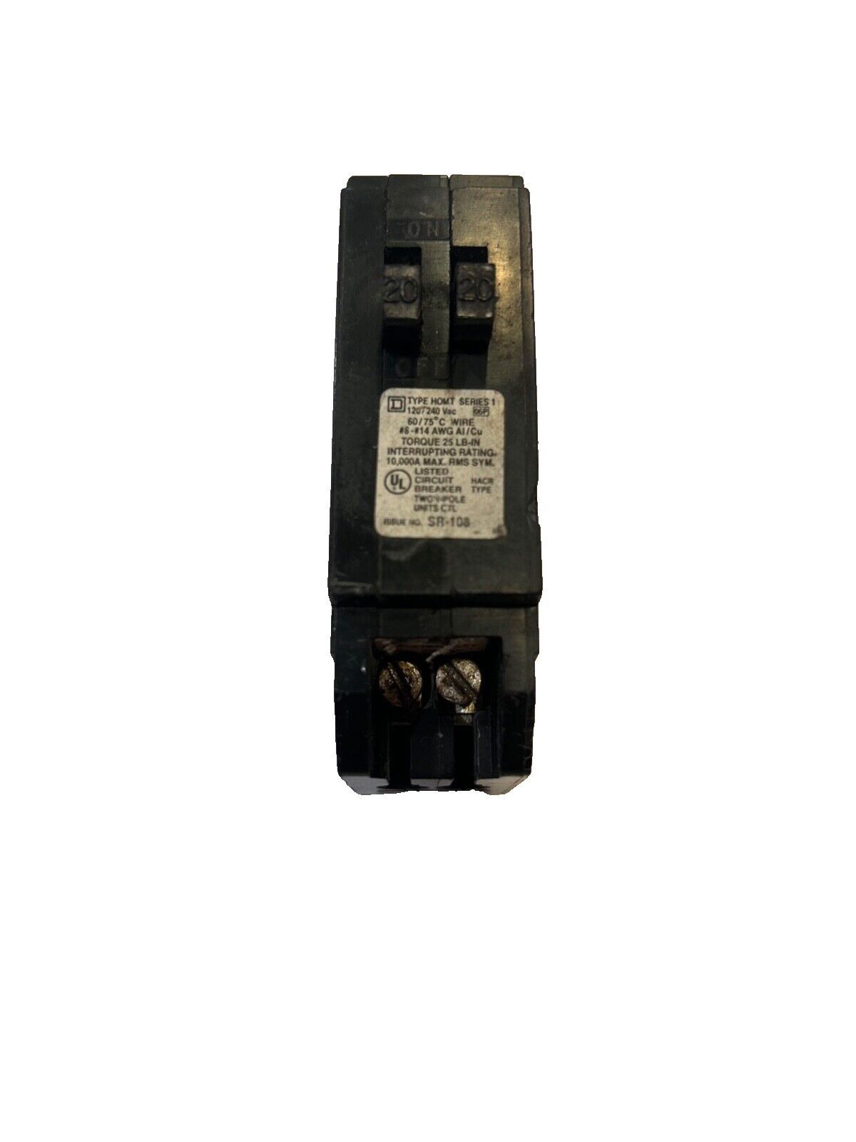 Square D HOMT2020 20 Amp 1-Pole 120/240V Tandem Circuit Breaker ...