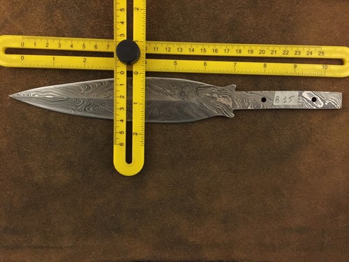 Damascus Steel Knife-Handmade Double Edge Dagger Blank Blade-Needle ...