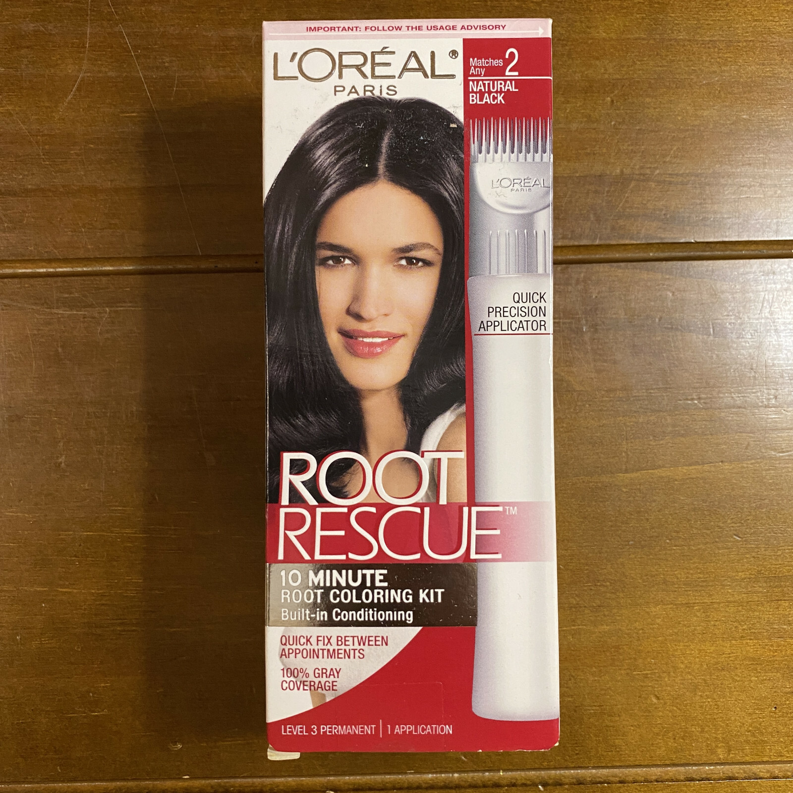 2 L'Oreal Root Rescue 10 Minute Root Coloring Kit Natural Black #2 Hair ...