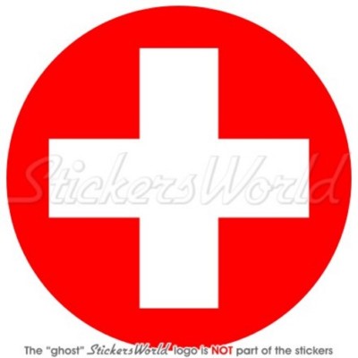 SWITZERLAND Swiss AirForce Aircraft Roundel 4'' 100mm Vinyl Sticker ...