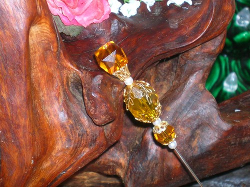 CattWalk Original ~ Gorgeous Vintage Amber Hatpin | eBay