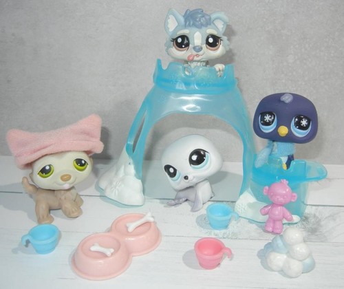 LPS Littlest Pet Shop HUSKY Dog Puppy 342 358 686 1683 Penguin Seal ...