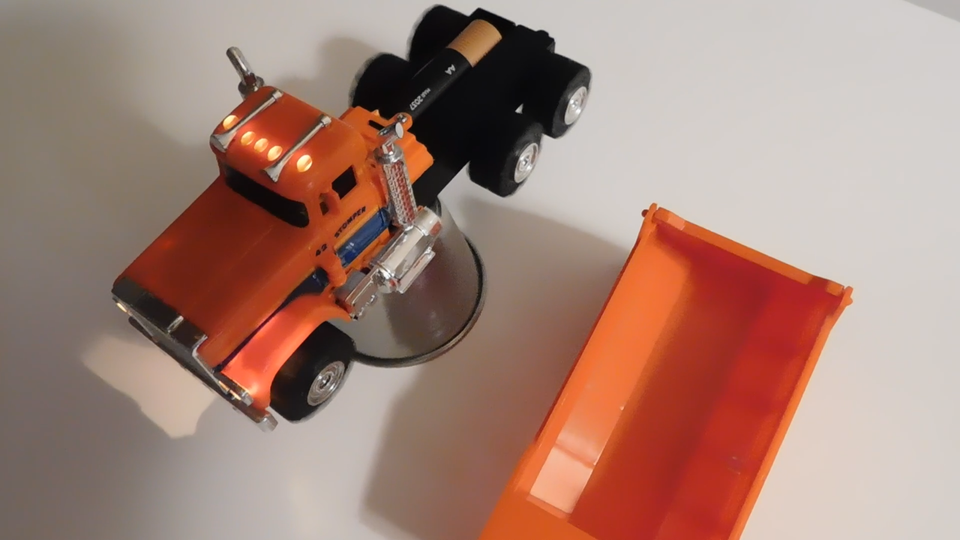 RARE HTF Vintage Schaper STOMPER ORANGE 4x4 DUMP TRUCK MACK SEMI ...