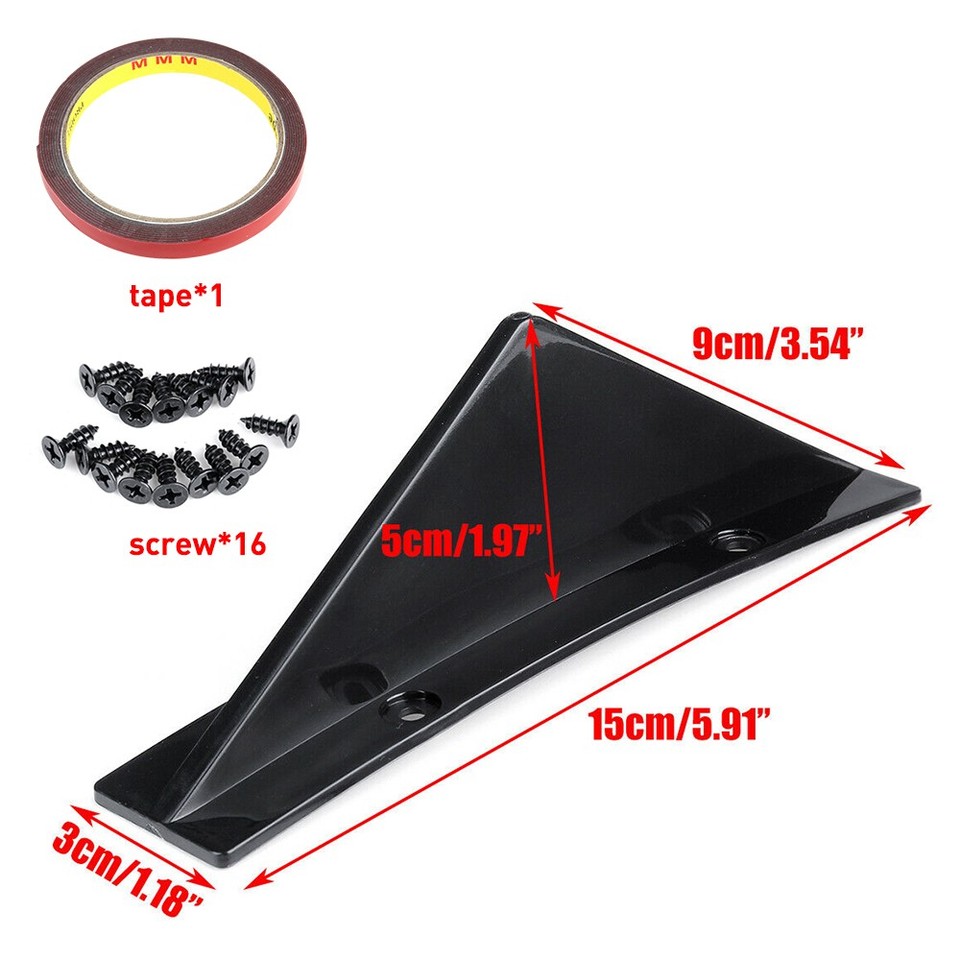 AUXITO Diffuser Bumper Lip Spoiler Splitter Wing Shiny Carbon Fiber ...