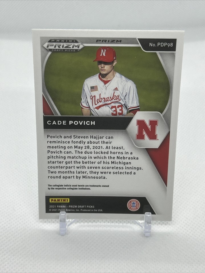 2021 Prizm Draft Picks Cade Povich Silver Prizm Prospect #PDP98 ...