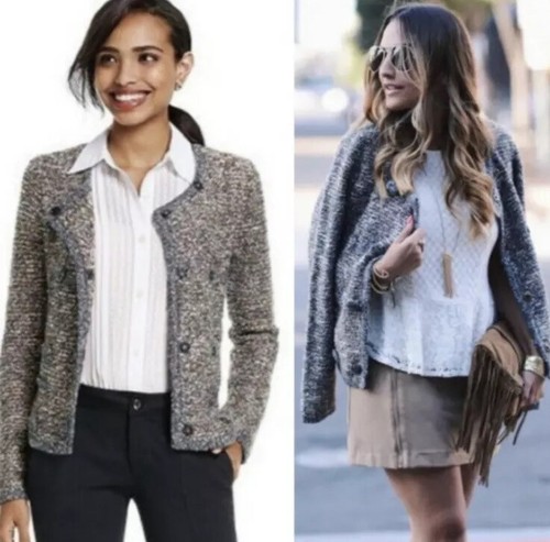 CAbi #3016 Women’s Ritz Double Breasted Sweater Blazer Jacket Cardi ...