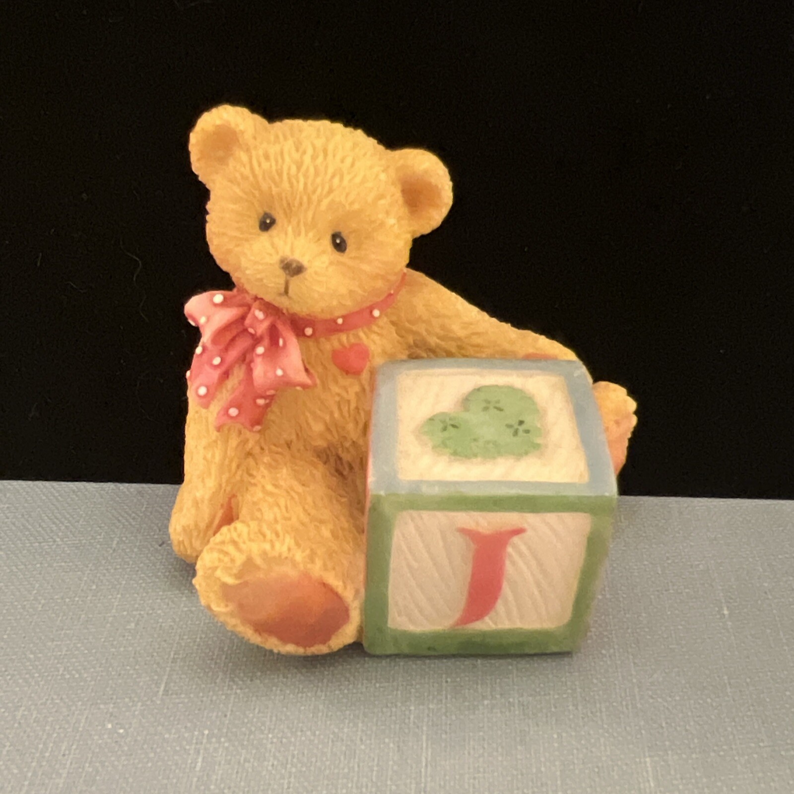 Cherished Teddies Bear With ABC "J" Letter Block 158488J 1995 - No Box ...