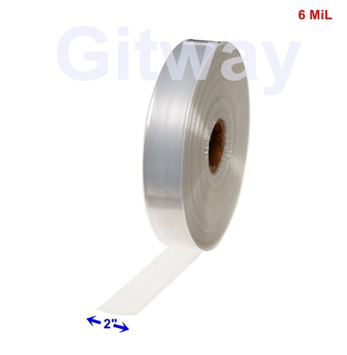 2" x 725' Clear Poly Tubing Tube Plastic Bag Polybags Custom Bags on a ...