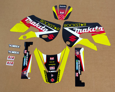 2000-2006 Suzuki RM65 Graphics Sticker Kit RM65 Rockstar Black/Red ...